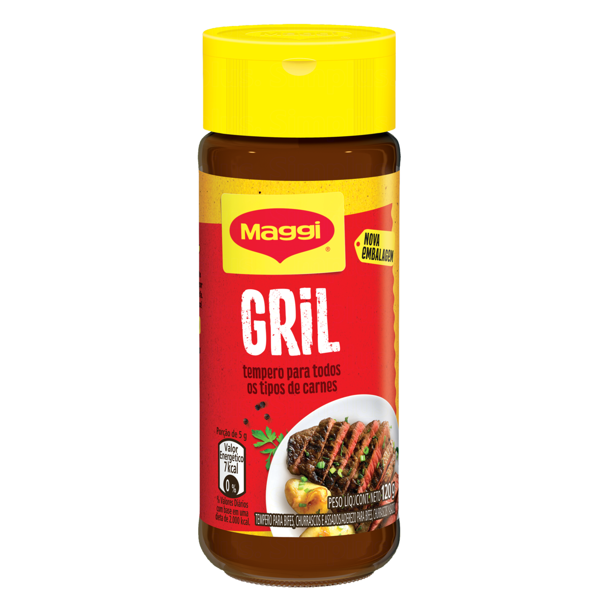 Tempero em Pó para Todos os Tipos de Carne Maggi Gril Vidro 120g ...