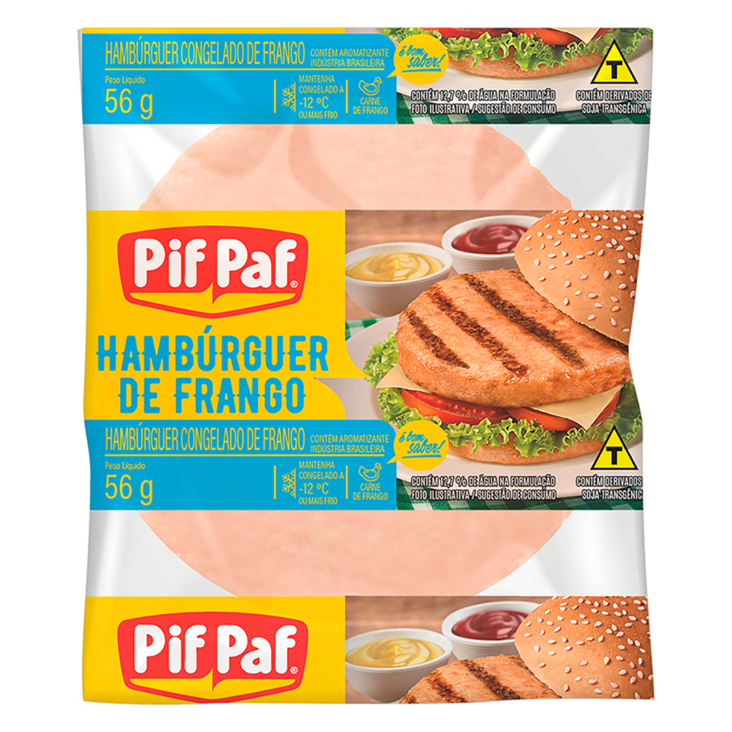 Hambúrguer de Frango Pif Paf Pacote 56g - Supermercado Azevedo